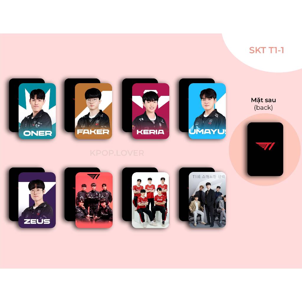 SET 8 CARD ẢNH BO GÓC đội tuyển SKT T1 | Shopee Việt Nam