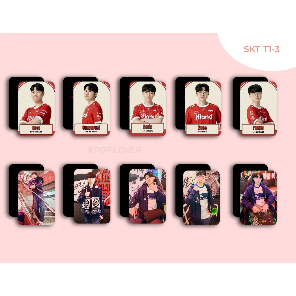 SET 8 CARD ẢNH BO GÓC đội tuyển SKT T1 | Shopee Việt Nam