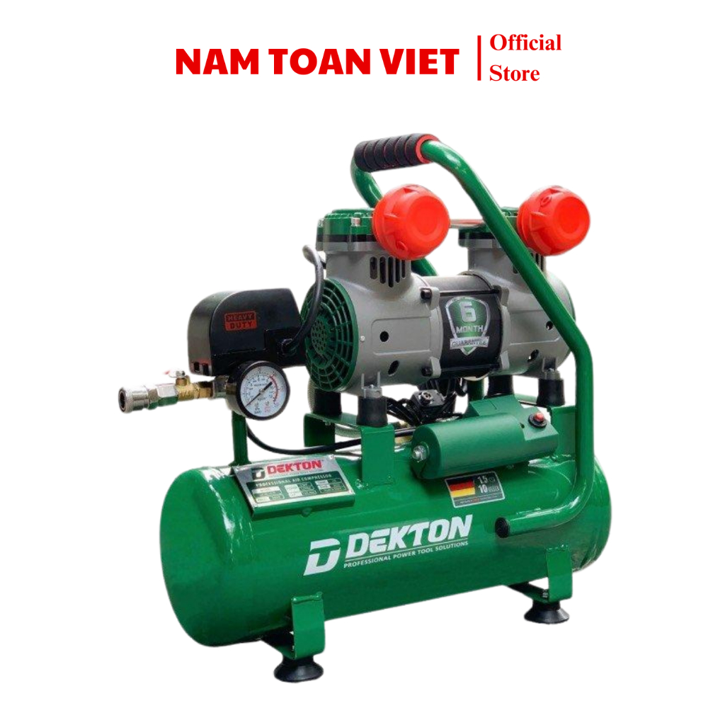 Máy nén khí không dầu Dekton Dk AC2910 mơ tơ 1.5HP bình chứa 10 Lít ...