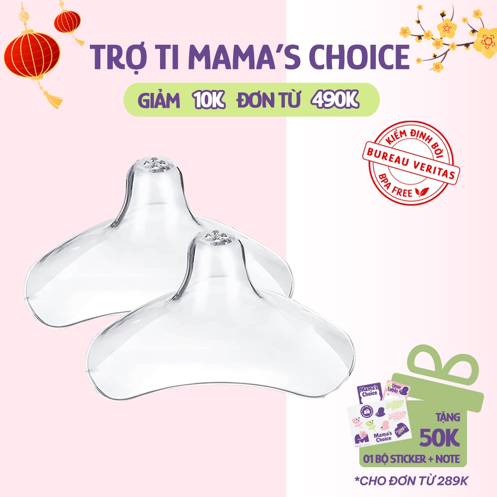 Núm Trợ Ti Mama's Choice, Trợ Ty Silicone Siêu Mềm Giúp Mẹ Cho Bé Bú Dễ ...