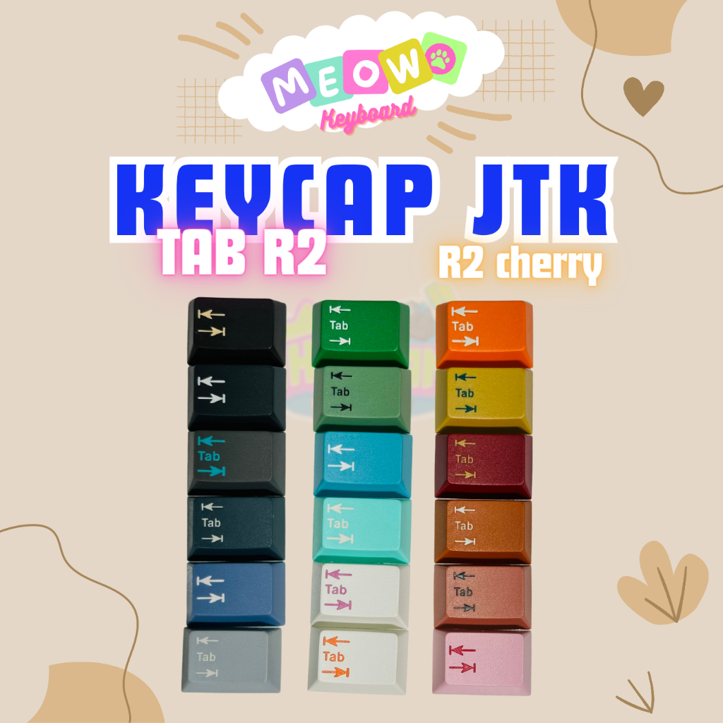 Keycap JTK | TAB R2 | Keycap lẻ | Mod JTK | Hàng grab | Double shoot ...