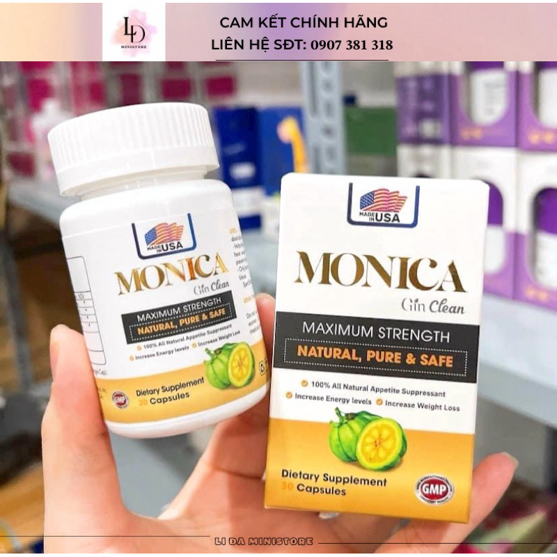 Viên uống đốt mỡ siết cơ Monica Gin Clean mới | Shopee Việt Nam