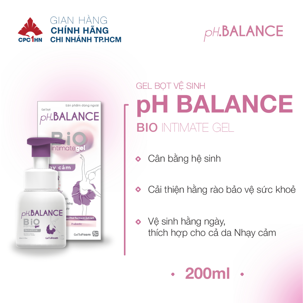 Bọt Vệ Sinh CPC1HN pH BALANCE BIO INTIMATE GEL Phục Hồi Hệ Vi Sinh Cho ...
