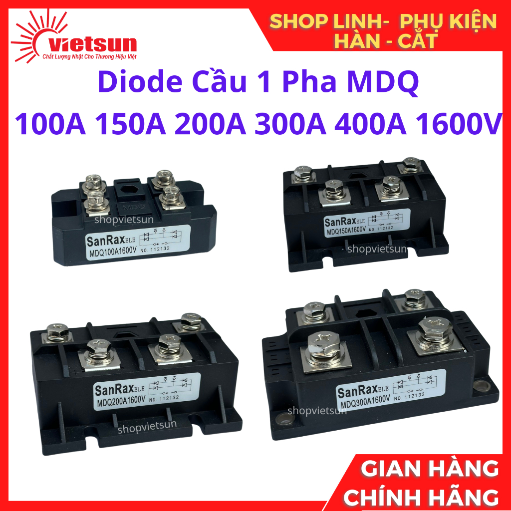 Diode Cầu 1 Pha MDQ 100A 150A 200A 300A 400A 1600V | Shopee Việt Nam