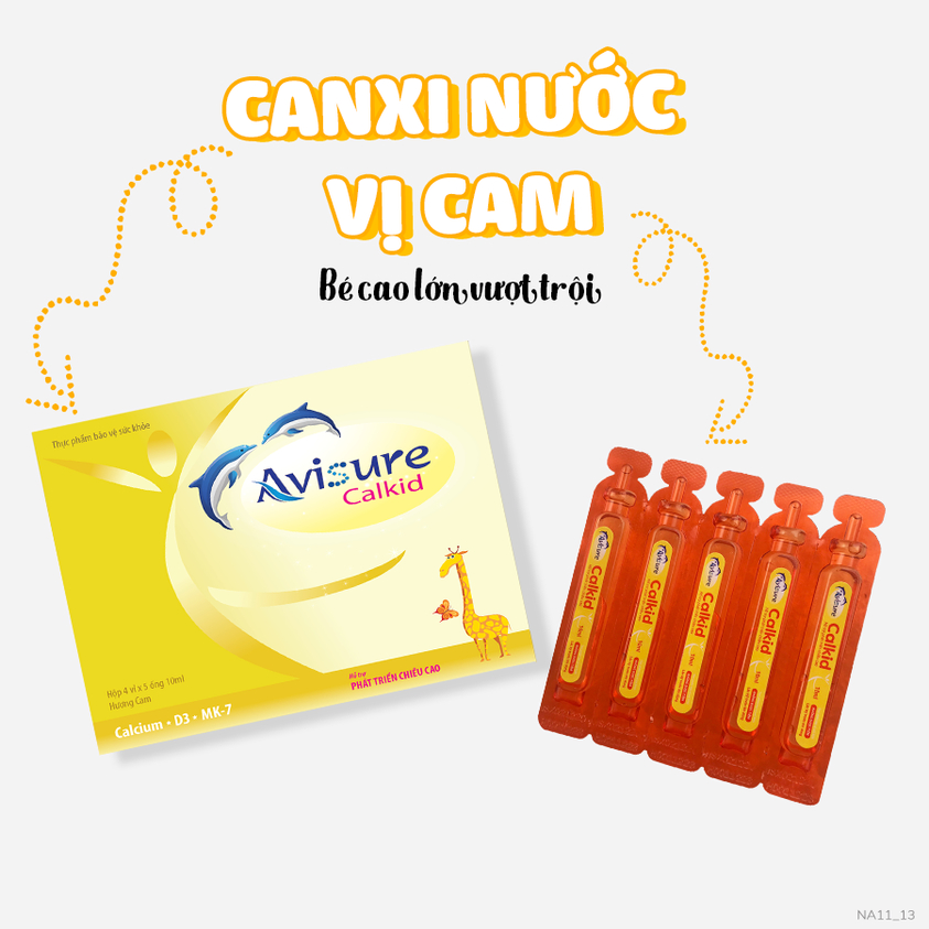 ( CHÍNH HÃNG) Avisure Calkid - Hỗ Trợ Phát Triển Chiều Cao, Bổ Sung Canxi Cho Bé ( Hộp 30 ống ...