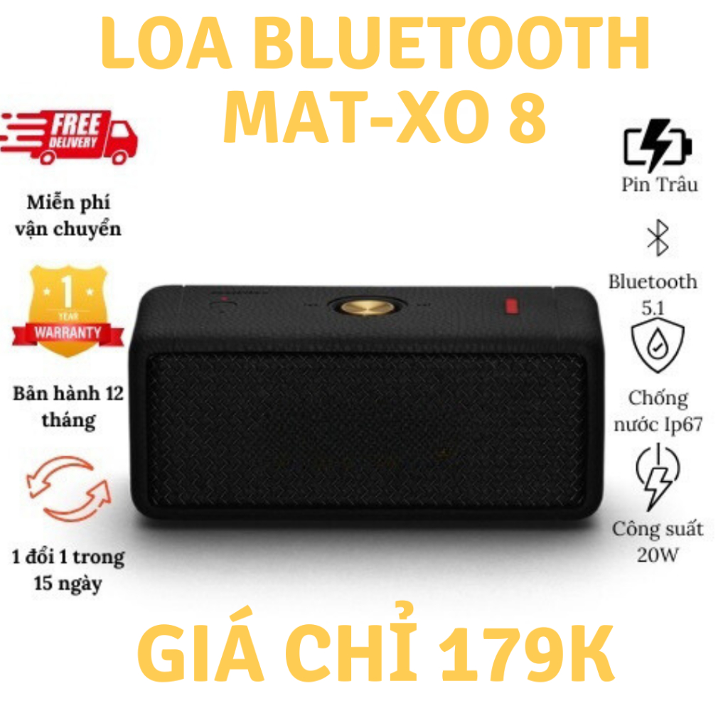 LOA BLUETOOTH M8 ÂM THANH CHẤT LƯỢNG , KẾT NỐI KHÔNG DÂY , LOA NGHE NHẠC , CÔNG SUẤT 20W - 2024 ...