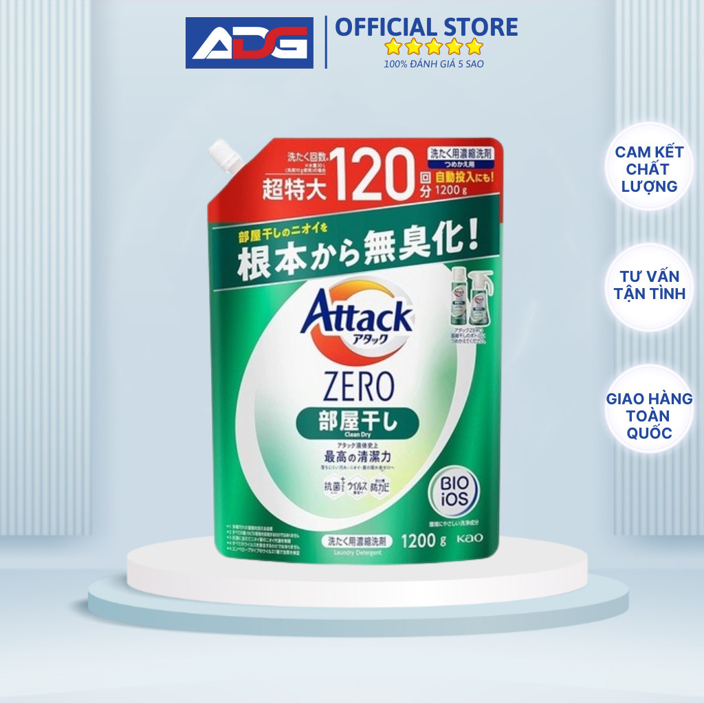 Nước Giặt Cao Cấp Siêu Cô Đặc Siêu Sạch Kháng Khuẩn KAO Attack Zero TR1-14596-3 - PL2 - Hương ...