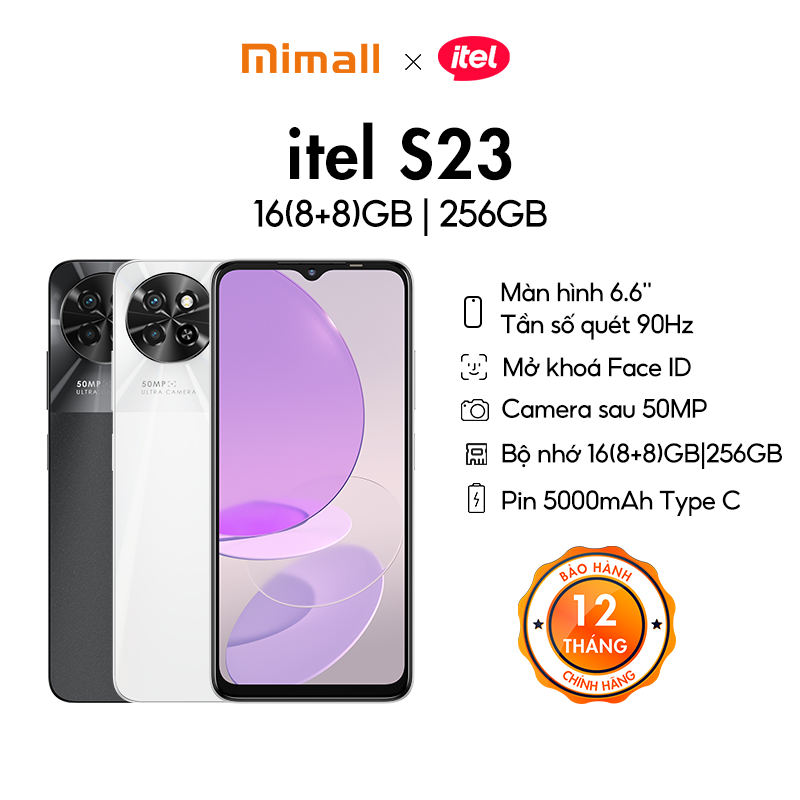 Điện Thoại Itel S23 16GB(8GB+8GB)/256GB | Pin 5000mAh | 6.6 Inch ...