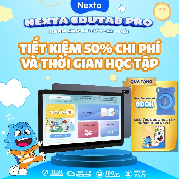 Máy Tính Bảng Học Tập Thông Minh Nexta Edutab Pro Tối Ưu Cho Trẻ 9-12 ...