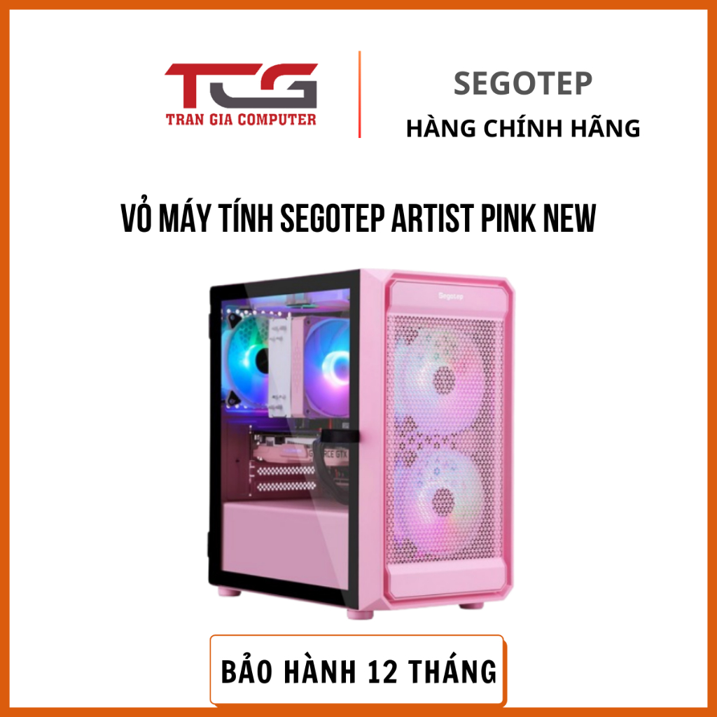 Vỏ Case Máy Tính Segotep ARTIST 2F RGB Pink (MATX/Mid Tower/Màu Hồng/2 ...