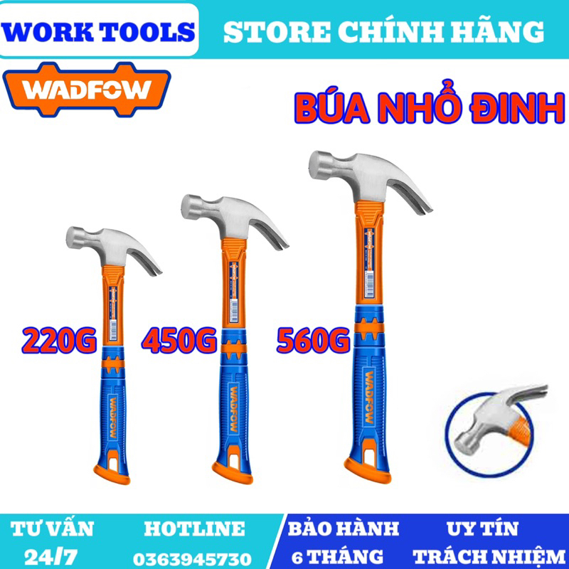 ĐỒ NGHỀ WADFOW Búa nhổ đinh 220g , 450g , 560g , WHM3308 , WHM3316 , WHM3320 | Shopee Việt Nam