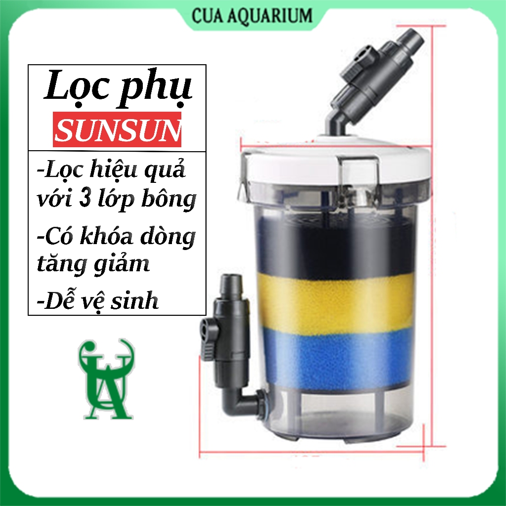 Lọc phụ SUNSUN EW-602/603/604 vỏ trong suốt cho bể cá, hồ thủy sinh | Shopee Việt Nam