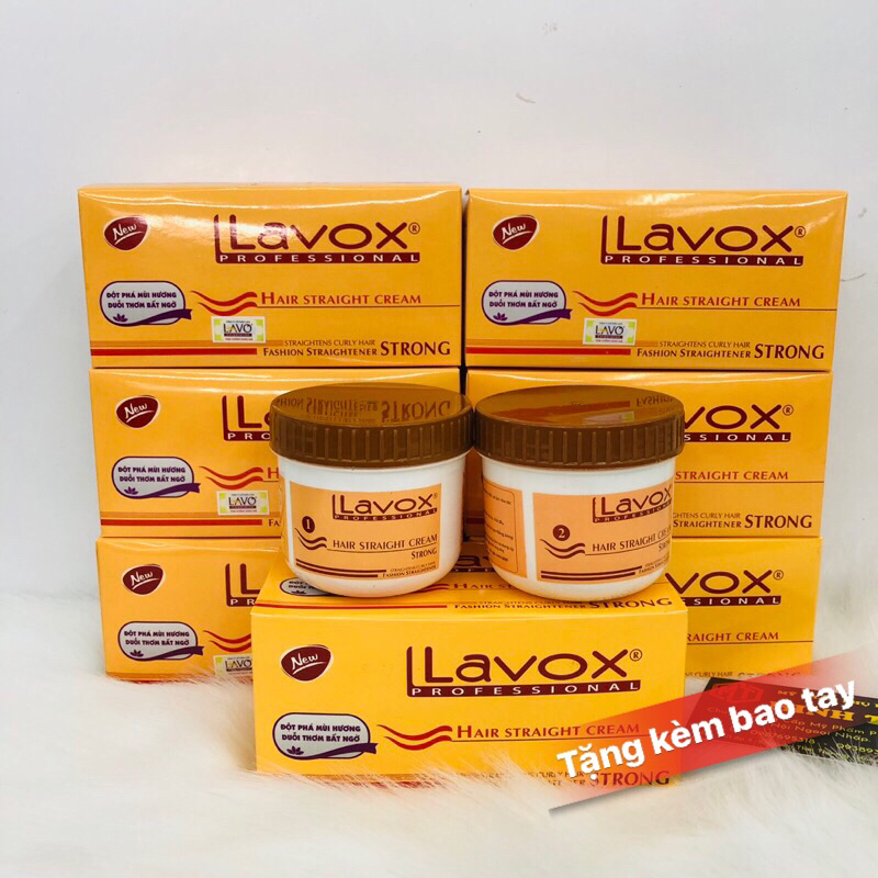 Kem Duỗi Thẳng Tóc Lavox Cam (140ml x 2) Tặng kèm bao tay | Shopee Việt Nam