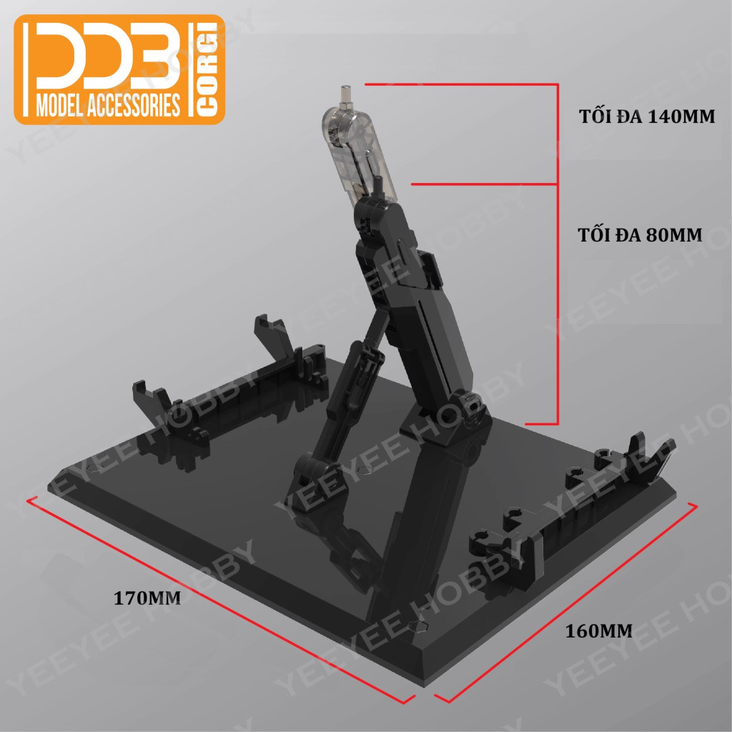 MÔ HÌNH LẮP RÁP DDB CORGI - BỘ EFFECT UNIT / ĐẾ ĐỠ DISPLAY BASE CHO MÔ ...