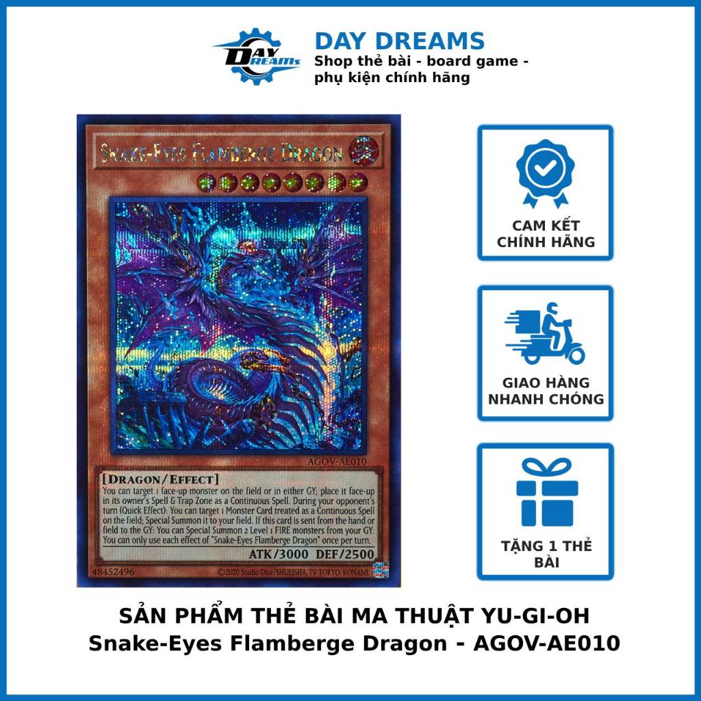 Thẻ bài Yugioh!: Snake-Eyes Flamberge Dragon - AGOV-AE010 - Ultra ...