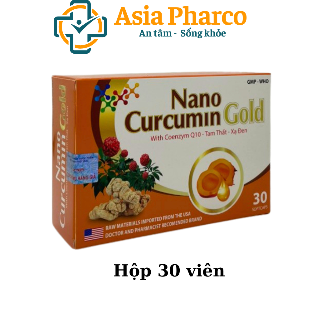 Nano Curcumin GOLD giảm các triệu chứng viêm đau dạ dày Hộp 30 viên ...