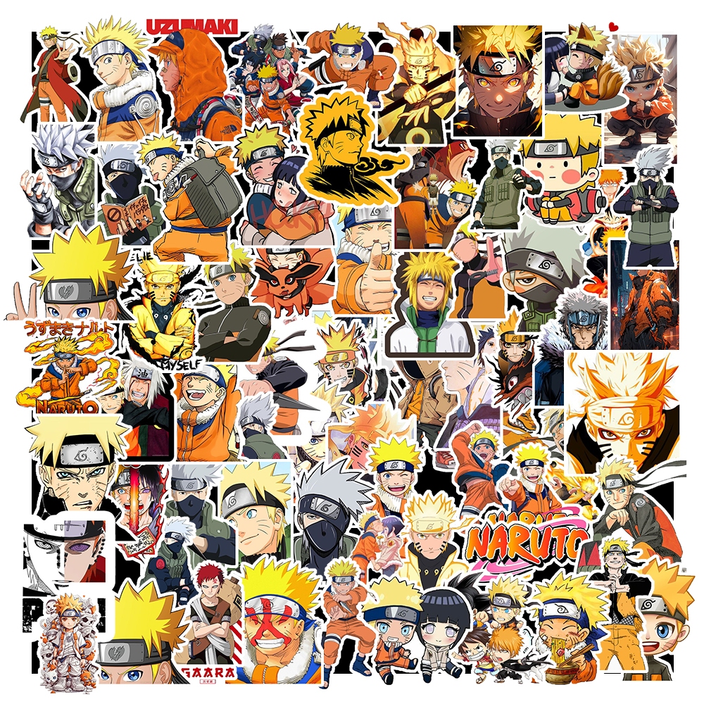 Set 50 Sticker Hình HIPHOP NARUTO | Decal Phản Quang 7 Màu Halogram ...
