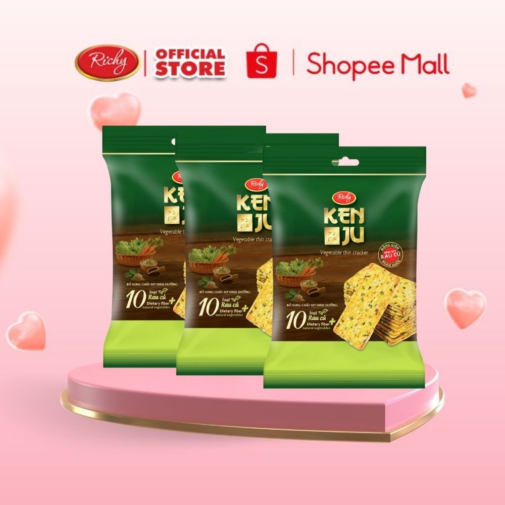 Combo 3 túi bánh quy rau củ Kenju Richy 192g/túi | Shopee Việt Nam