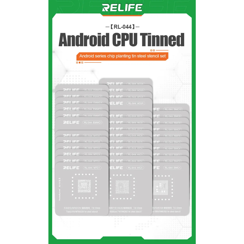 Bộ vỉ làm chân CPU Android RELIFE RL-044 (gồm 58 vỉ) | Shopee Việt Nam