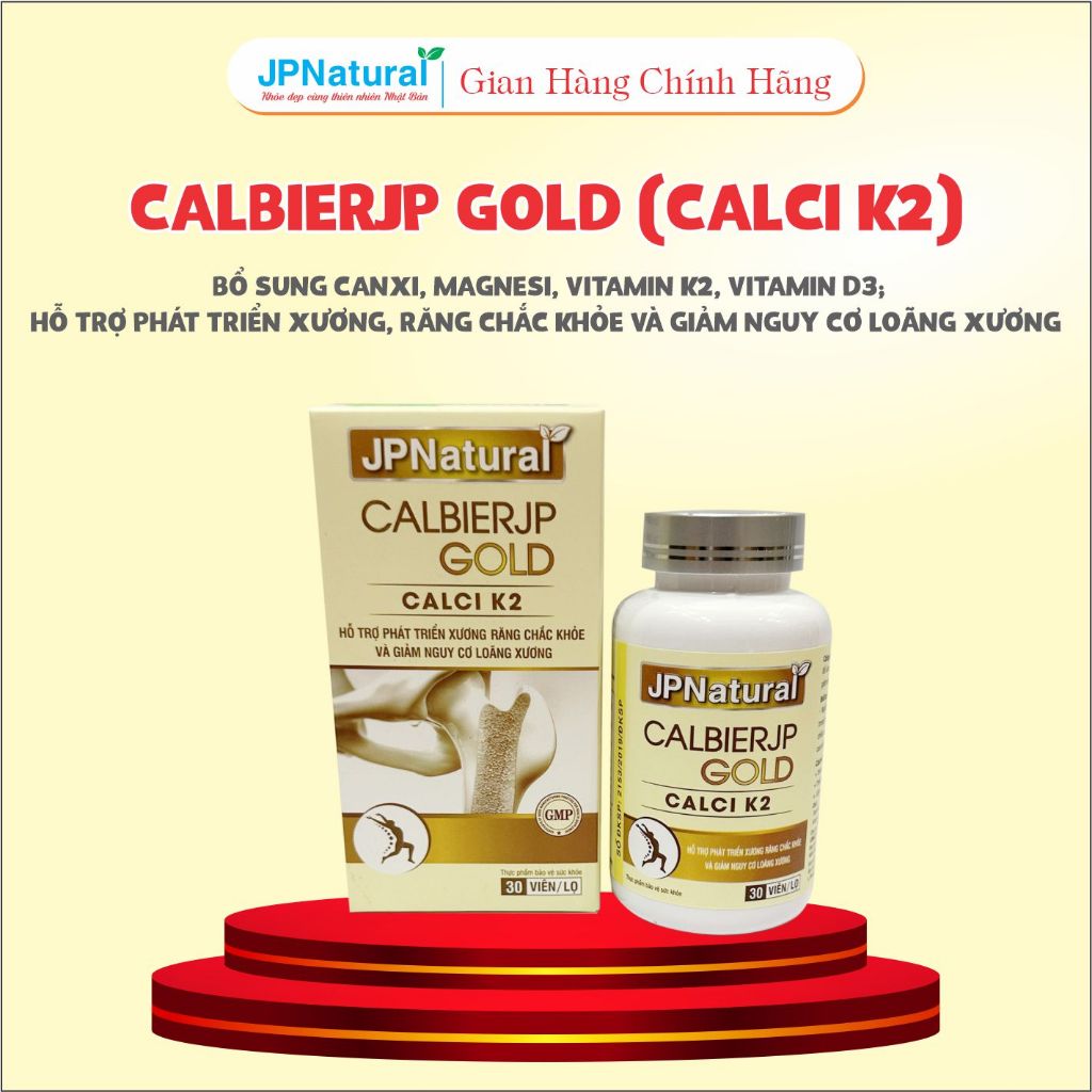 Canxi CALBIERJP GOLD - Bổ sung canxi, Magnesi, vitamin K2, vitamin D3 ...
