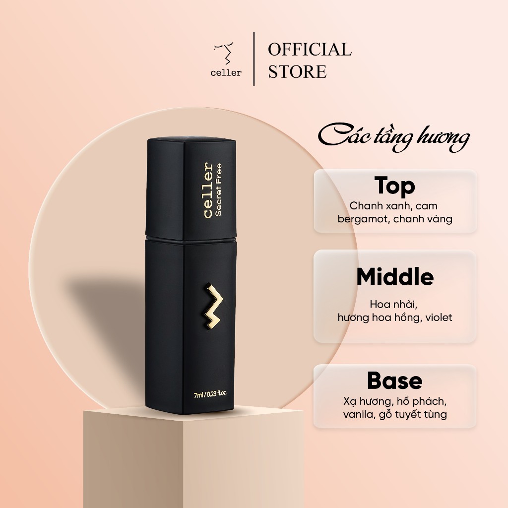Nước hoa tinh dầu đa năng Hàn Quốc Celler Secret Free Chic Allure dịu nhẹ, thơm lâu 72h, dung ...