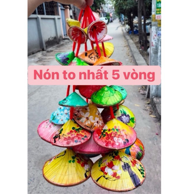 Dây treo 5 nón lá nhỏ vẽ và thêu | Shopee Việt Nam