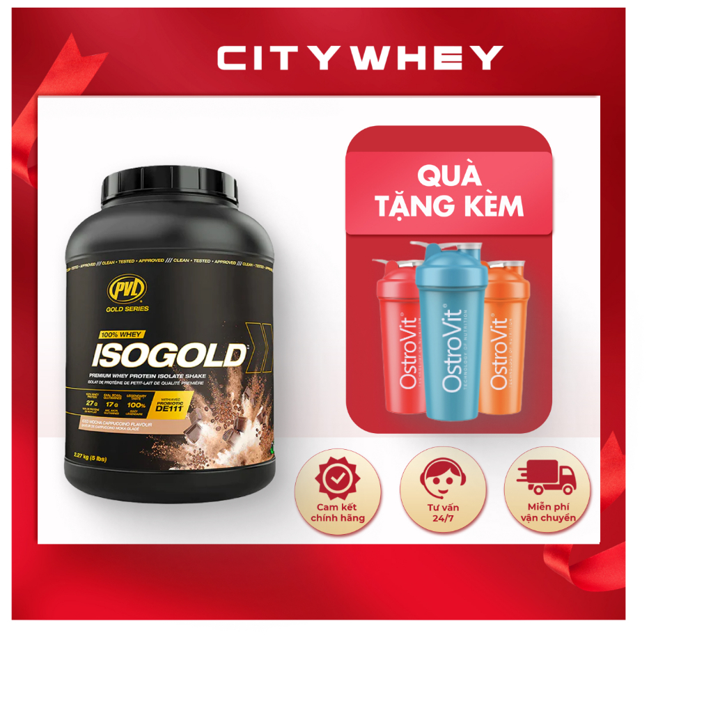 [Tặng] PVL ISO Gold Premium Isolate with Probiotic 5lbs , Whey Protein ...