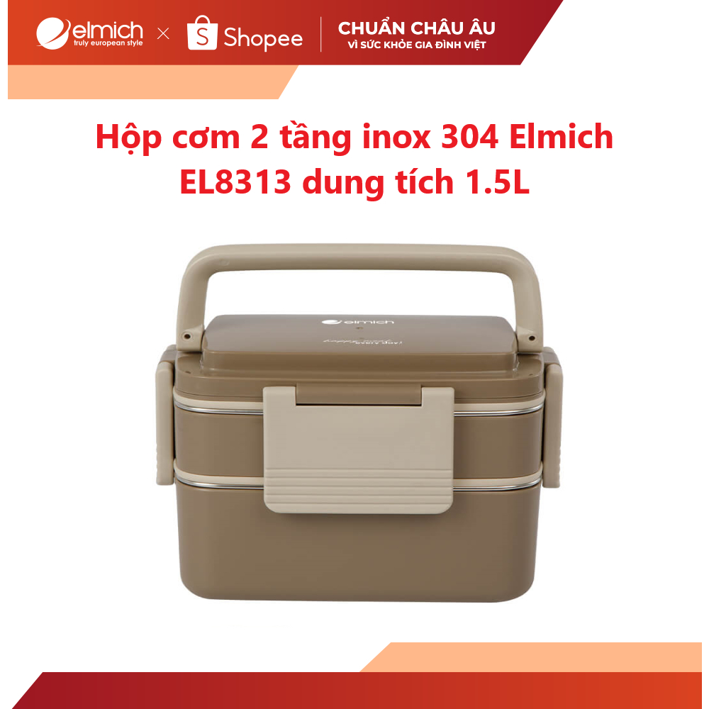 Hộp cơm 2 tầng inox 304 Elmich EL8313 dung tích 1.5L | Shopee Việt Nam