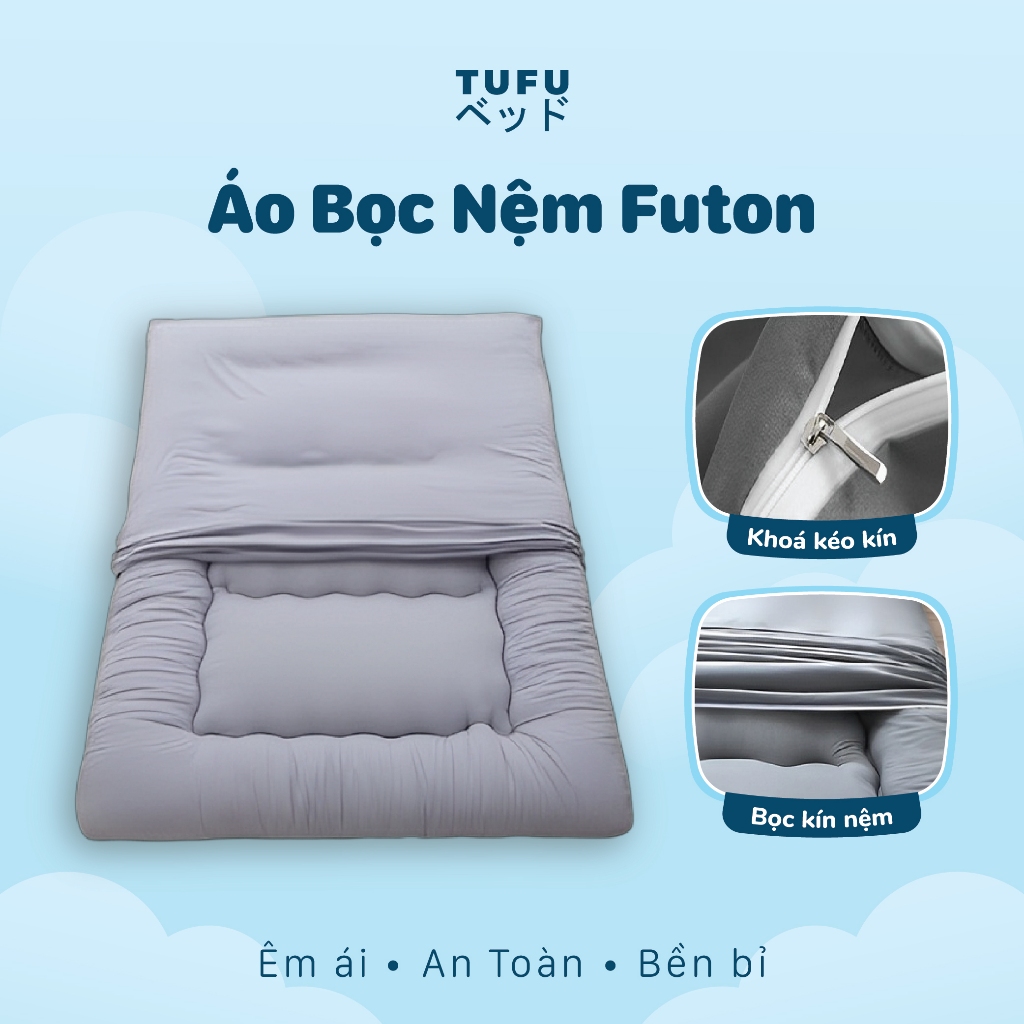 Bọc Nệm Topper Chuyên Dụng - 1m | 1m2 | 1m4 | 1m6 | 1m8 - Bọc kín nệm 2 ...