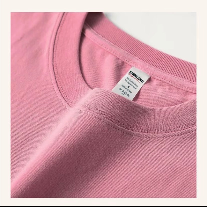 ÁO THUN KIRKLAND DÁNG RỘNG MÃ MÀU HỒNG / 5H1T | Shopee Việt Nam