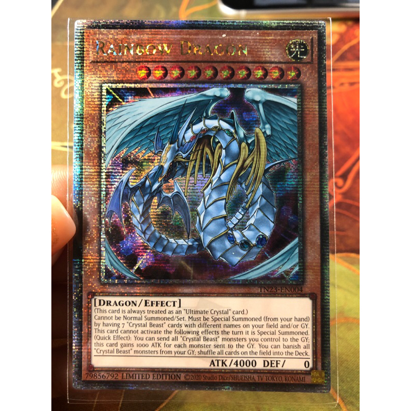 [LiLy_Yugioh] Rainbow Dragon - TN23-EN004 - Quarter Century Rare 1st ...