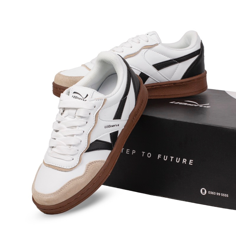 giày thể thao sneaker leonerva 808 vs2 đế nâu vạch đen | Shopee Việt Nam