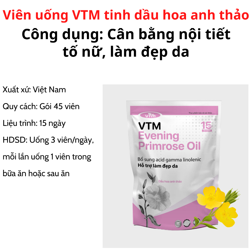 Viên uống VTM bổ sung Kẽm, Vitamin C, Vitatmin E, Glutathione, Collagen ...