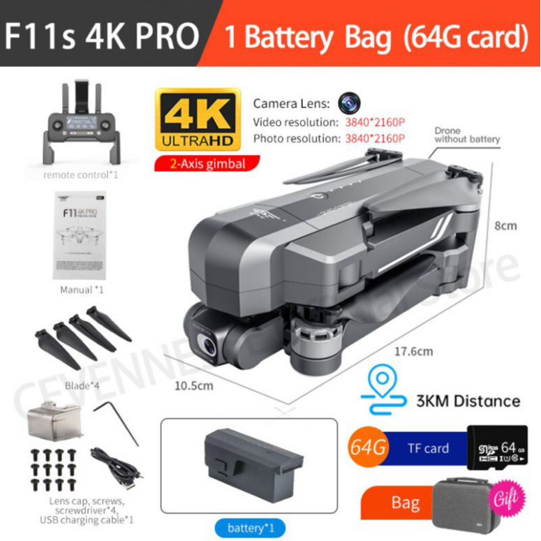 Flycam f22s 3,5Km - F11s 4K Pro 3Km 2021 – Gimbal 2 trục EIS xa 3Km 4K ...