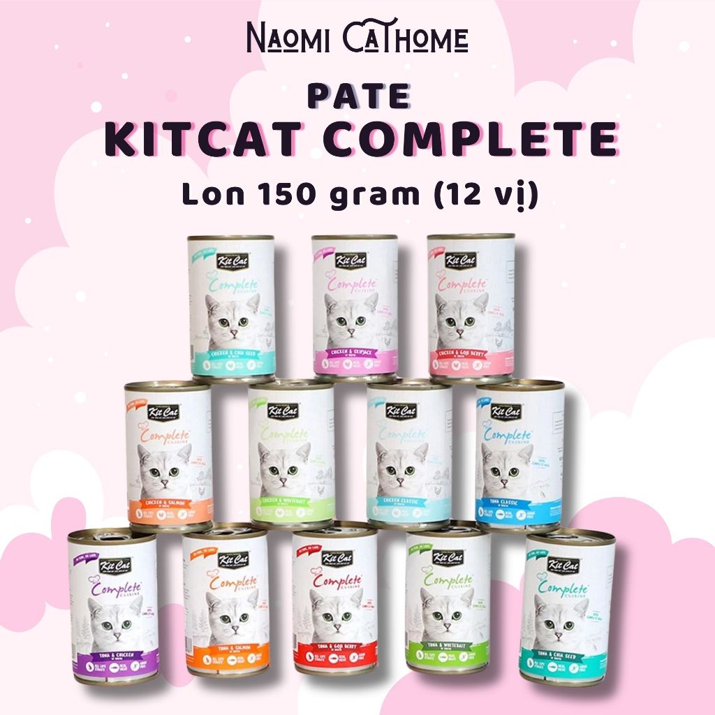 Pate Kitcat Complete Cuisine Nhiều Vị Lon 150Gr - Bữa Ăn Hoàn Chỉnh Cho ...