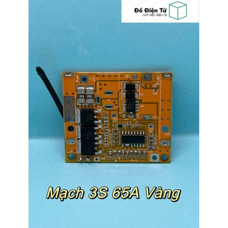 Mạch 3S 65A Vàng (12.6V) dùng cho pin 18650 Lithium (Li-ion) 3.7V ...