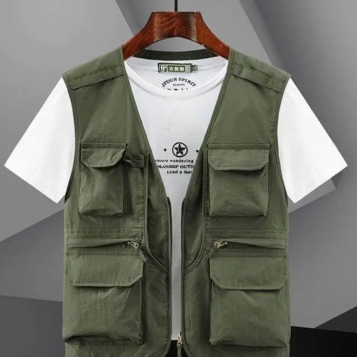 Áo Gile Mùa Hè Cho Nam Nữ Unisex Mang Đi Phượt Leo Núi Nhiều Túi Gi Lê ...