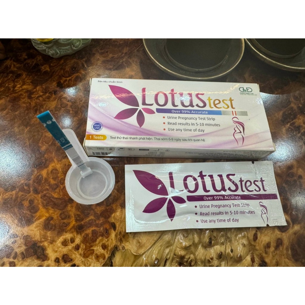 Que Thử Thai LOTUStest Giúp Phát Hiện Thai Sớm.Que Test Thử Thai 2 Vạch ...