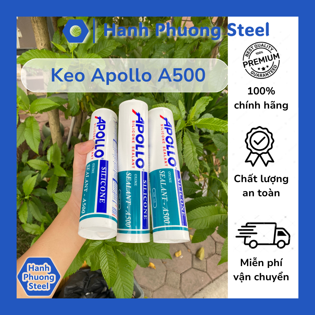 Keo Silicon Apollo A500 - Cực phẩm chống thấm, đủ màu (trắng đục, trắng ...