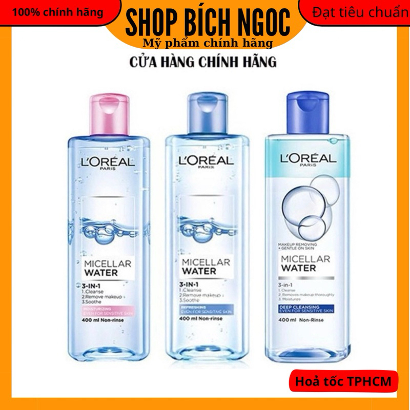 Nước Tẩy Trang L’Oreal Micellar Water 3-in-1 (400ml) | Shopee Việt Nam