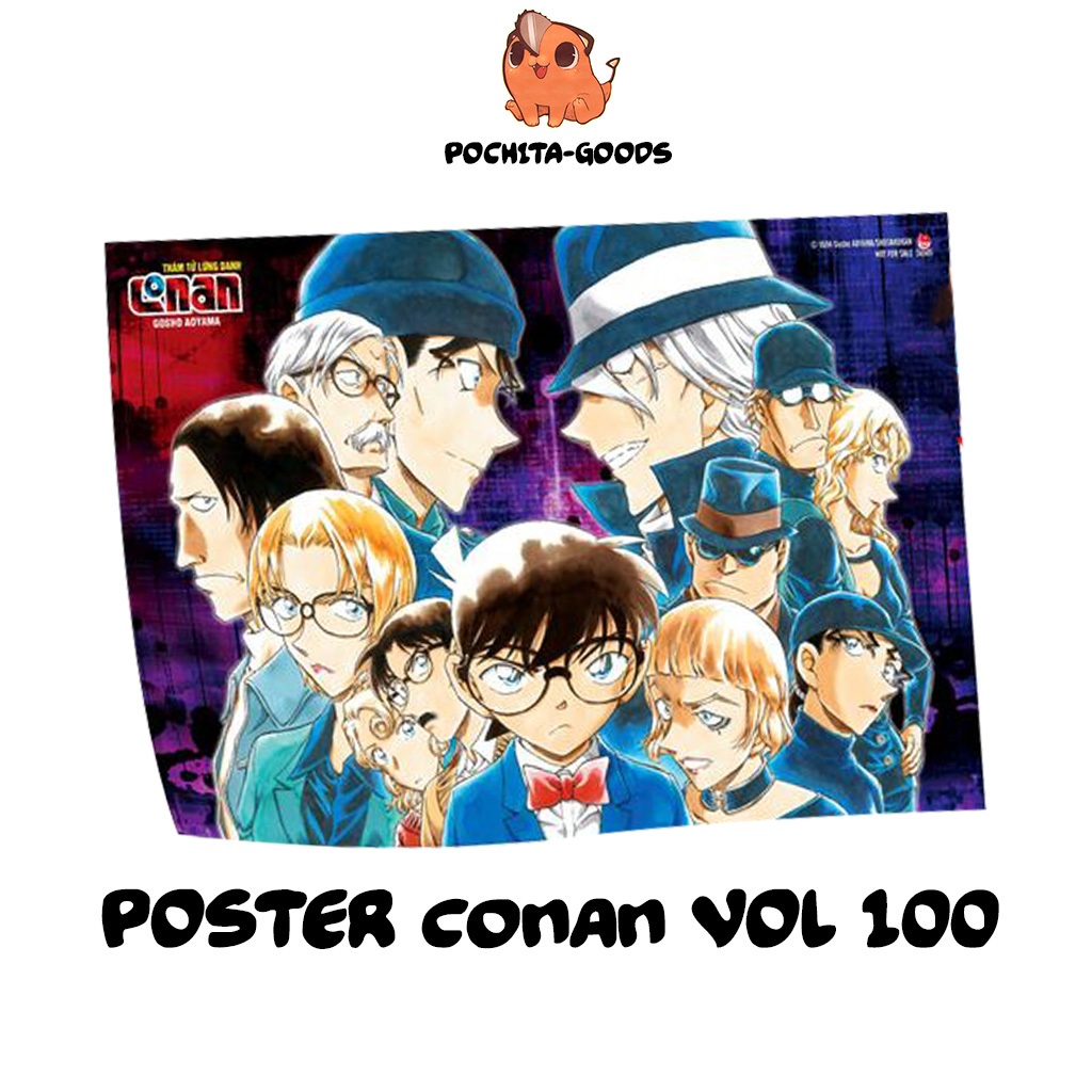 Poster Conan 100 - Quà Tặng Kèm NXB Kim Đồng - Thám Tử Lừng Danh Conan ...