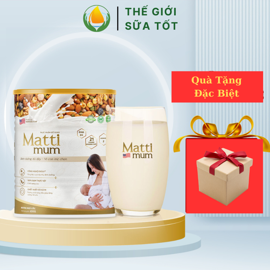 Sữa hạt lợi sữa Matti Mum cho mẹ sau sinh lon 650g ⭐CHÍNH HÃNG⭐ Ngũ cốc ...
