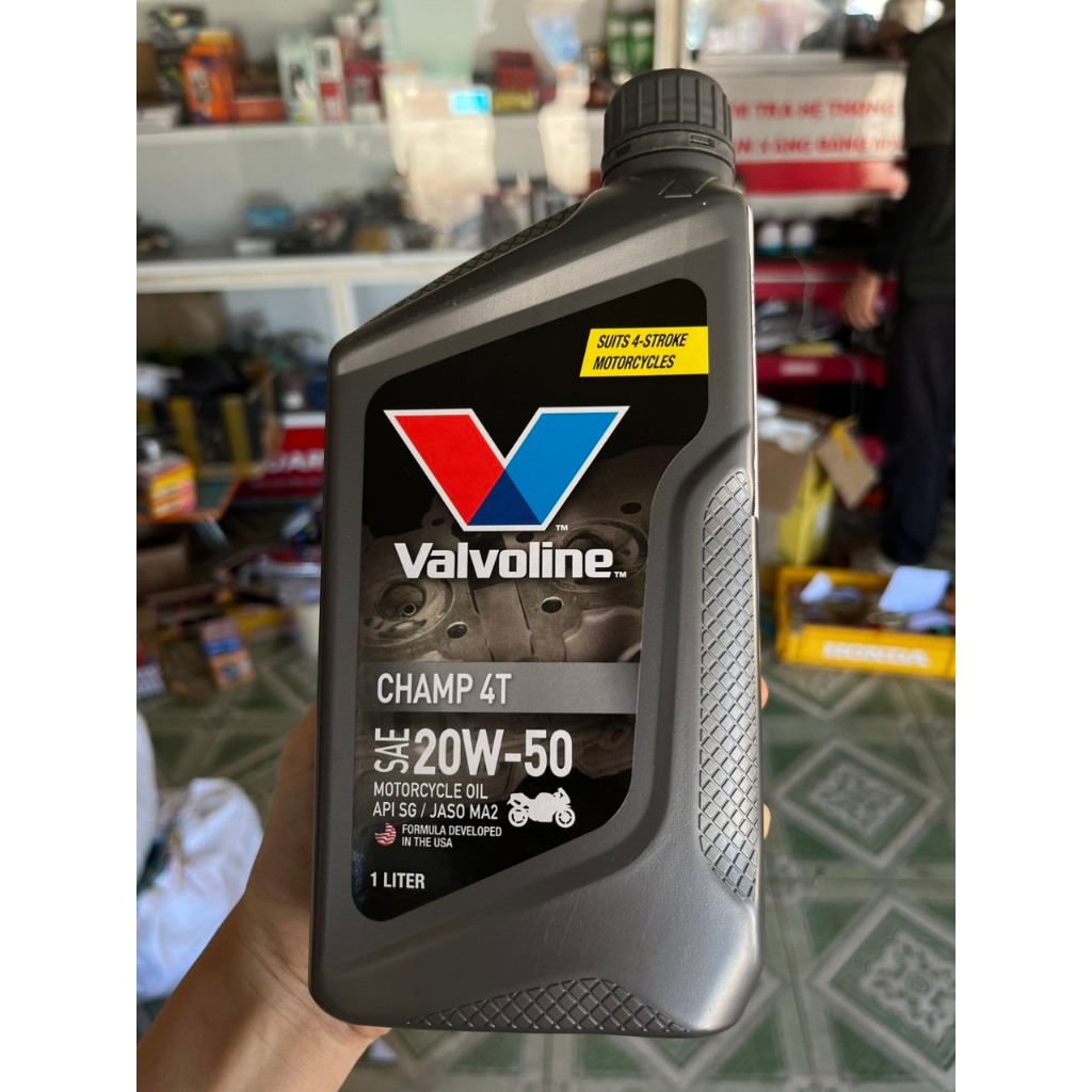 Nhớt Valvoline Champ 4T 20W50 ( SG/MA2) dành cho xe số - 1 Lít (Hàng chính hãng) | Shopee Việt Nam