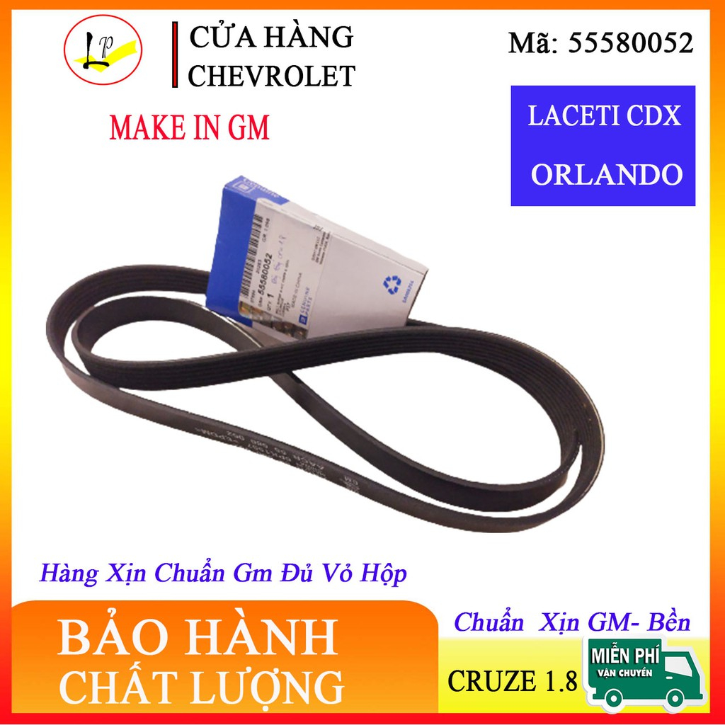 [xịn- chuẩn Gm] Dây curoa tổng xe cruze máy 1.8 - laceti cdx| 6pk1557 ...