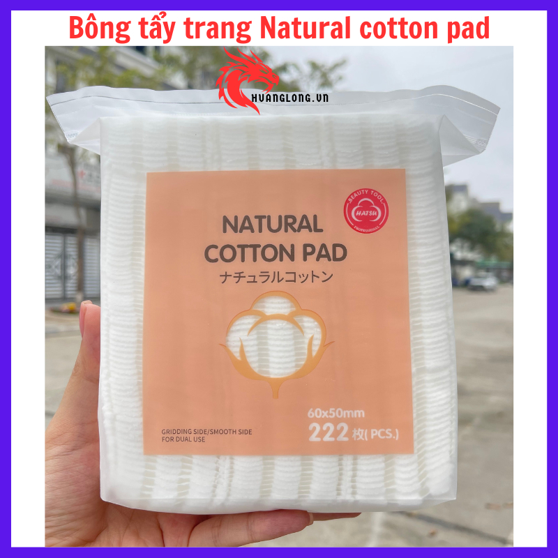 Bông Tẩy Trang 222 Miếng Hatsu, Bông Tẩy Trang 3 Lớp Natural Cotton Pad ...