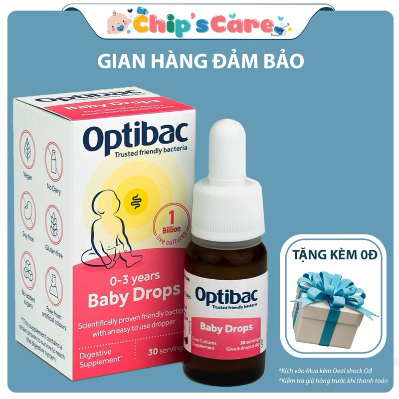 Optibac hồng probiotics for your baby drops cho bé từ sơ sinh | Shopee ...