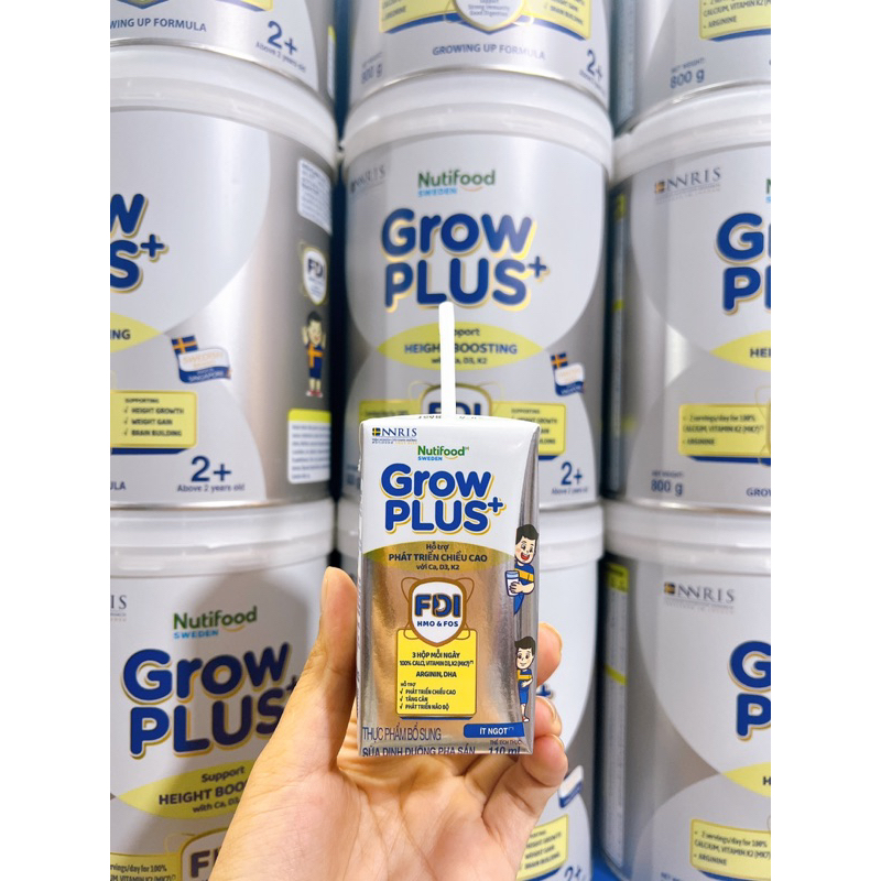 Thùng 24 Hộp Sữa Bột Pha Sẵn Nutifood Sweden GrowPLUS+ Cao lớn vượt ...