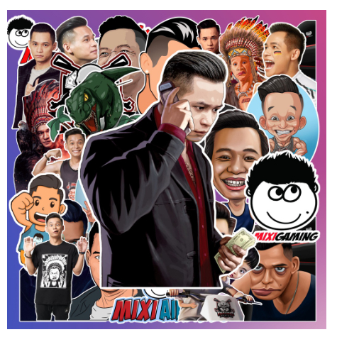 Sticker Độ Mixi, sticker Mixi Gaming dán vali, nhãn dán điện thoại ...