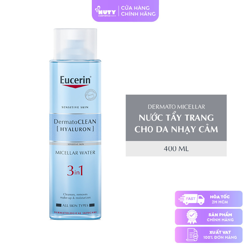 Nước Tẩy Trang Eucerin Dịu Nhẹ Cho Da Nhạy Cảm DermatoCLEAN Micellar Water 3 In 1 (200ml, 400ml ...