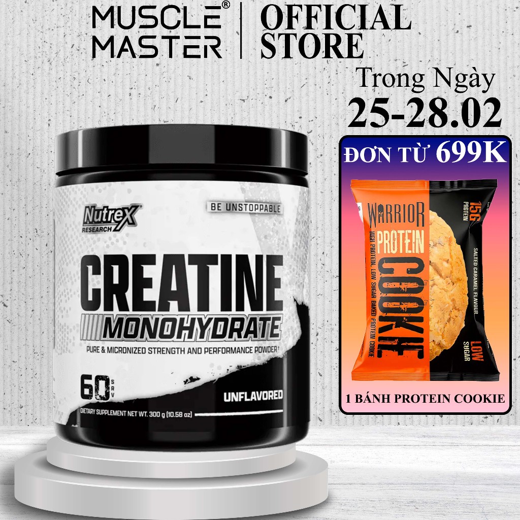 Bột Tăng Sức Mạnh Và Cơ Nutrex Creatine Monohydrate 300g ( 60 Servs ) | Shopee Việt Nam
